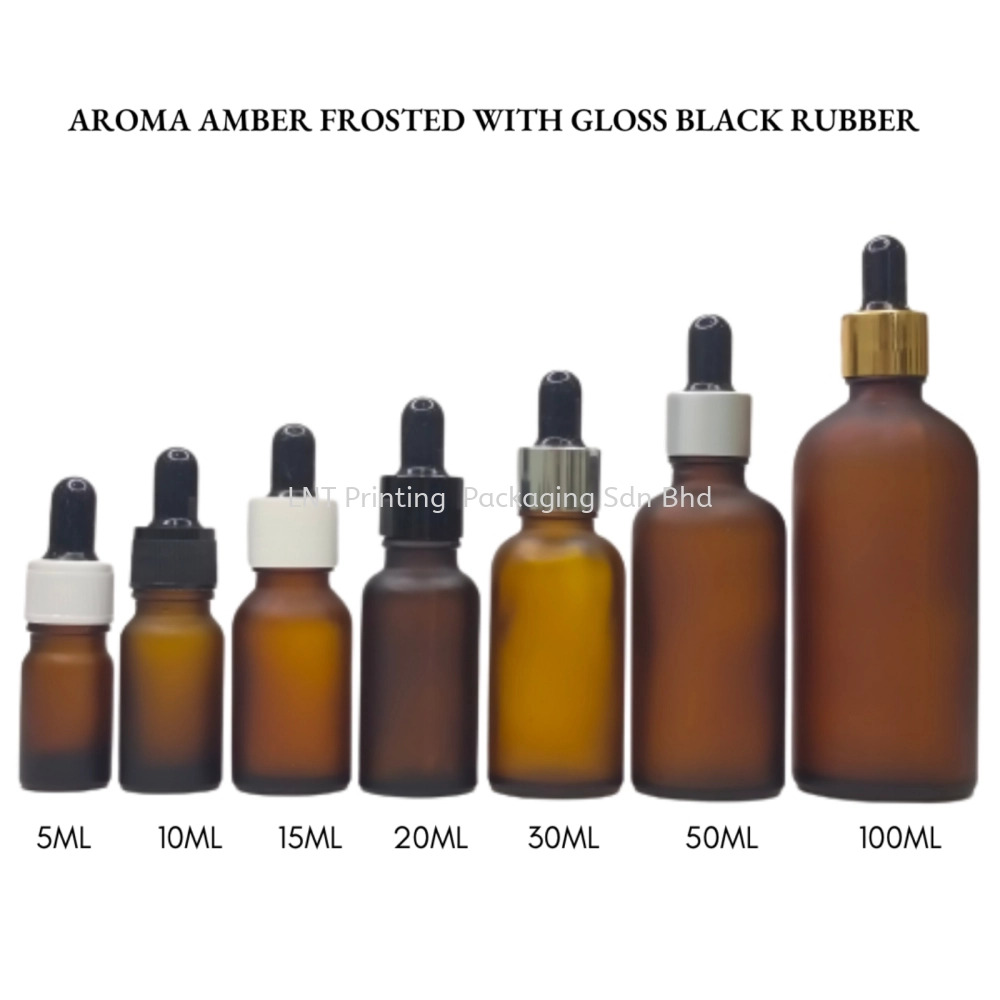 Aroma Amber Frosted Gloss Black Rubber | LNT Printing & Packaging Sdn Bhd